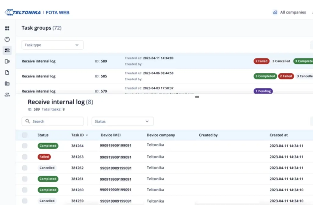Teltonika обновила FOTA WEB для работы с оборудованием